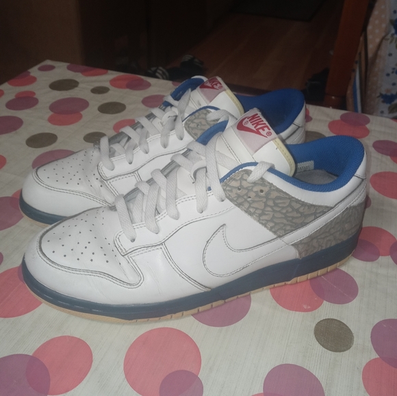 Nike | Shoes | Nike Dunk Low Cl Jordan Pack Retro 3 Size Blue Cement ...